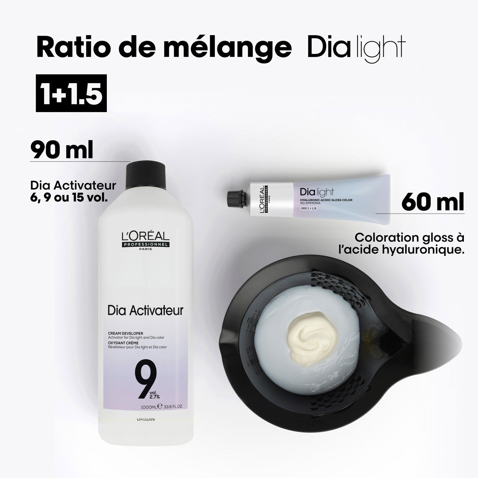 Coloration ton sur ton Dia light Hyaluronic 10.23 milkshake perlé ...